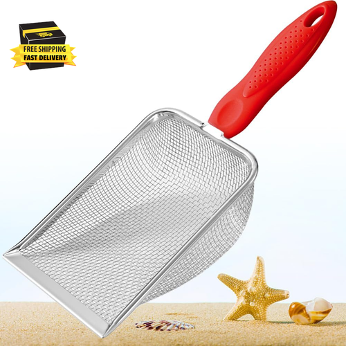 Beach Mesh Shovel,Stainless Steel Sand Shovels for Shell Collecting ...