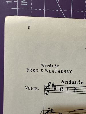 Danny Boy - 1918 - Fred E. Weatherly - Sheet Music for Piano and Vocals ...