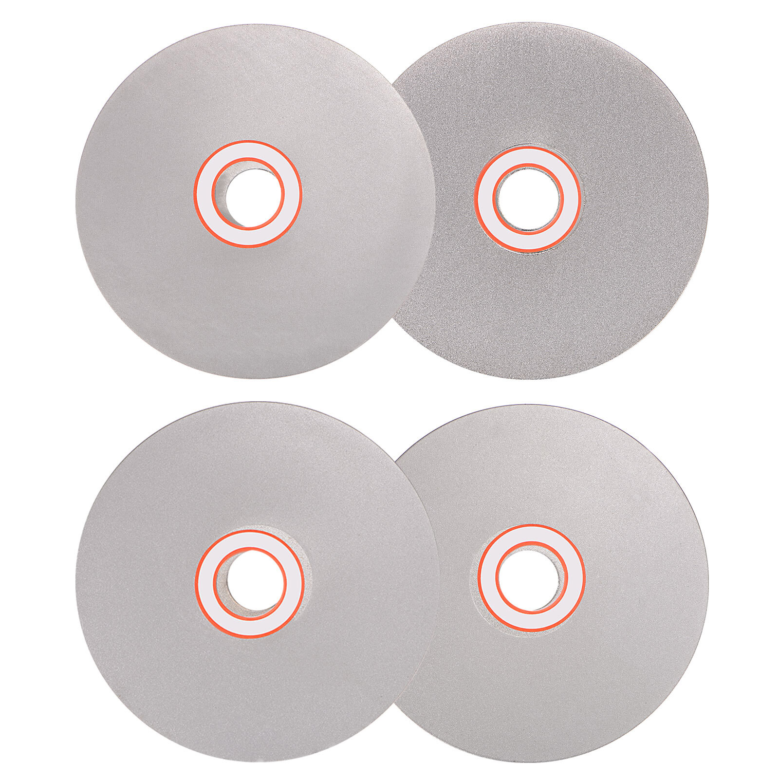 Diamond Flat Lap Disc Set 4x5/8Inch Arbor 600/1200/2000/3000 Grit ...