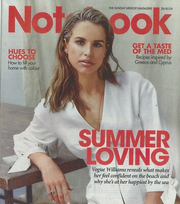 Sunday Mirror Notebook Magazine: Vogue Williams, Alicia Vikander, 25.8. ...
