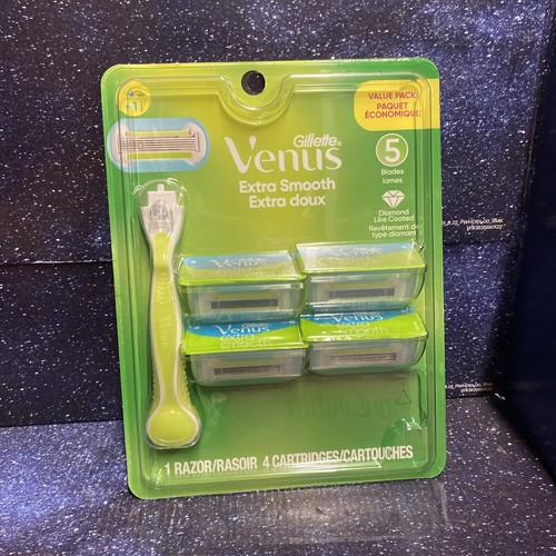 Gillette Venus Extra Smooth Women's Razor Handle + 4 Blade Refills ...