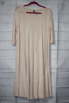 MOA Collection Womens Ivory Color Mid Sleeve Top Jersey Knit in 3XL New ...