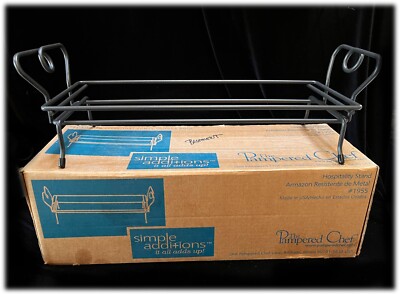 Pampered Chef Simple Additions Black Metal Hospitality Stand 1955 w Box ...