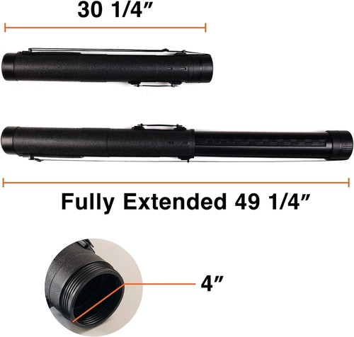 2-Pack Extendable Poster Tubes Expand from 30 1/4” to 49 1/4” w ...