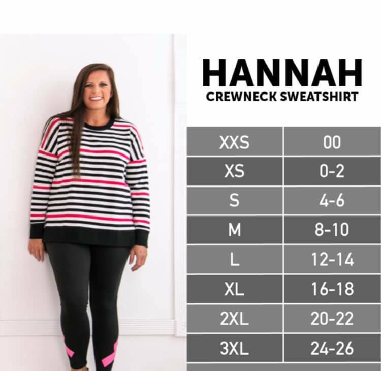 NWT LuLaRoe 3X 3XL HANNAH SWEAT SHIRT SWEATSHIRT GRAY BLUE WHITE PLAID ...
