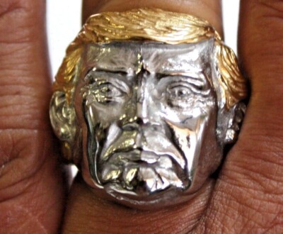 President - Donald Trump Gold Hair Ring, Stainless Steel, Size 7 thru ...