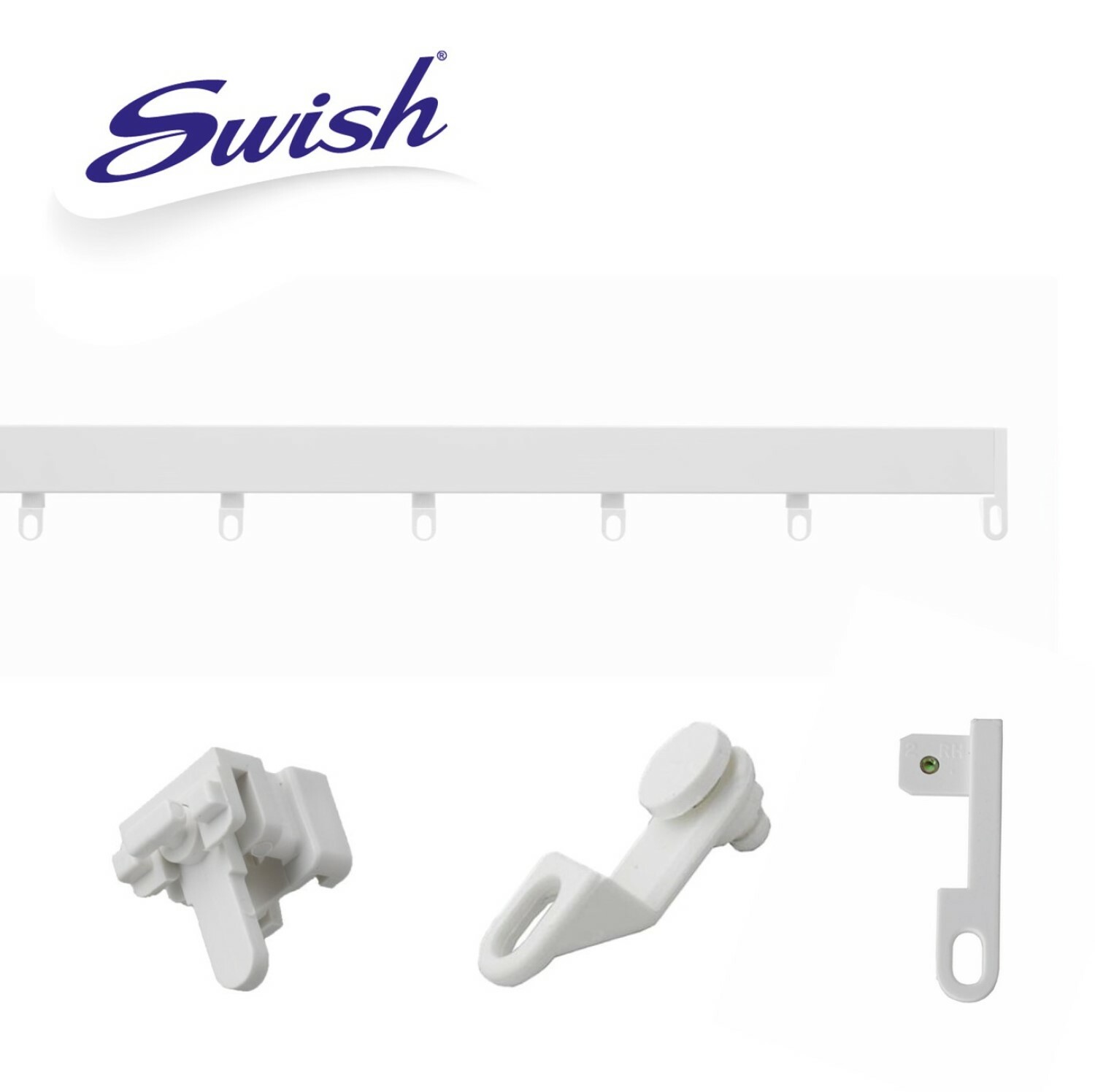 Swish ® SUPREME GLIDE Uncorded Aluminium Track with Fittings and ...