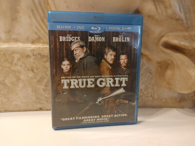 True Grit (Blu-Ray + DVD 2011, 2-Disc Set) Jeff Bridges Matt Damon Josh ...