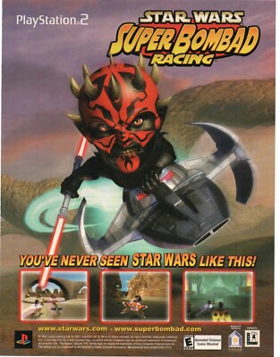 Star Wars: Super Bombad Racing Print Ad Art Playstation 2 PS2 | eBay