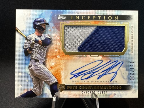 2024 Topps Inception Pete Crow Armstrong Patch Auto /200 Rookie RC Cubs ...