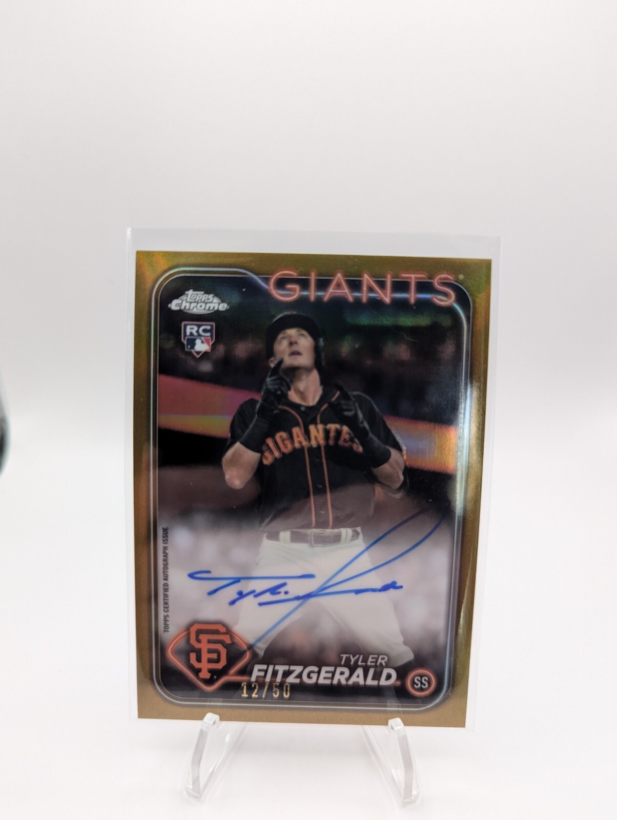 2024 Topps Chrome Rookie Auto #RA-TF Tyler Fitzgerald Gold Refractor | eBay