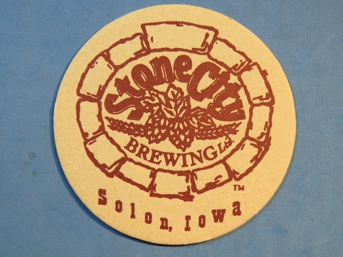 Rare Beer Coaster ~ STONE CITY Brewing ~ Solon, IOWA Open From 1996 ...