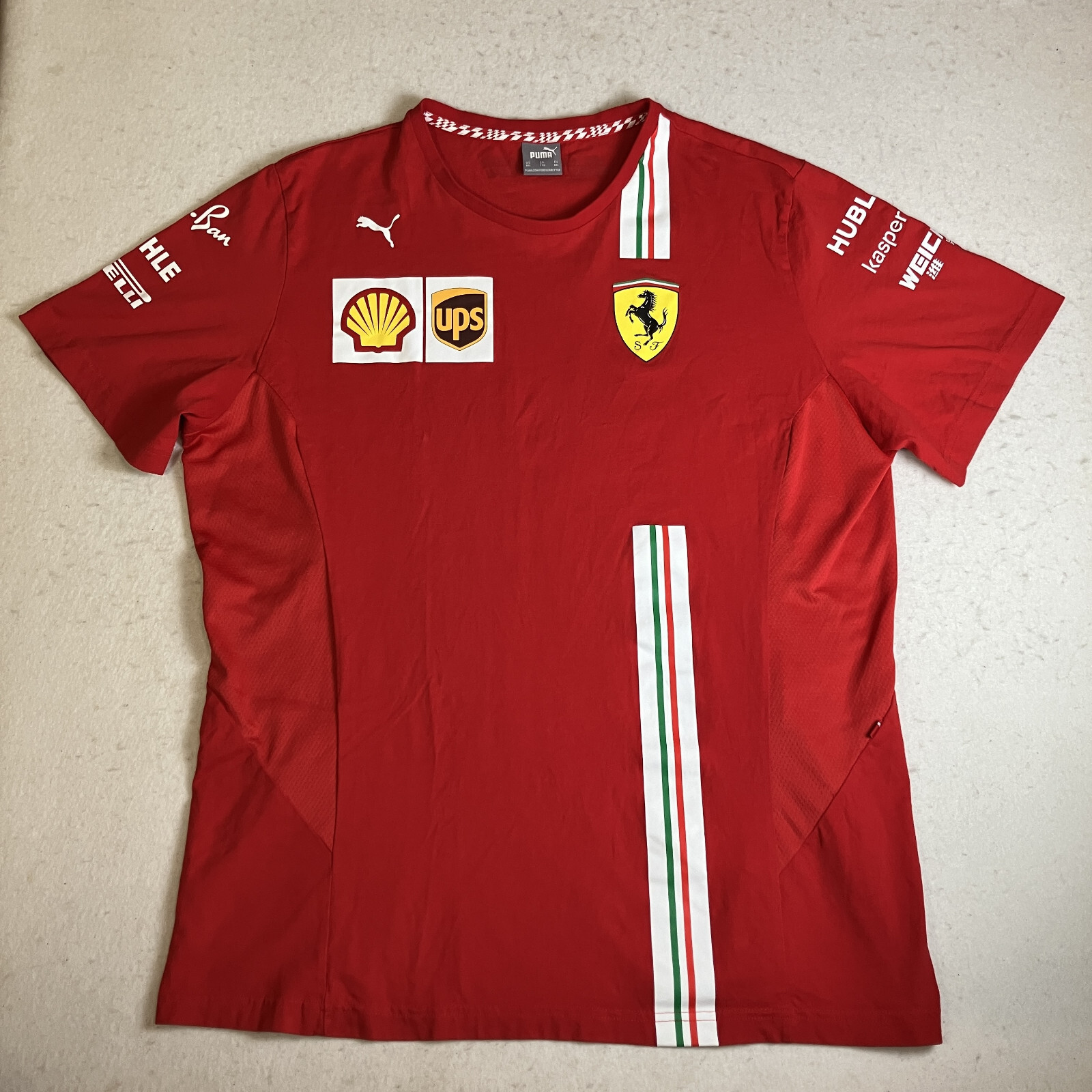 Puma Scuderia Ferrari T-Shirt Mens XXL Red Racing Tee - Gem
