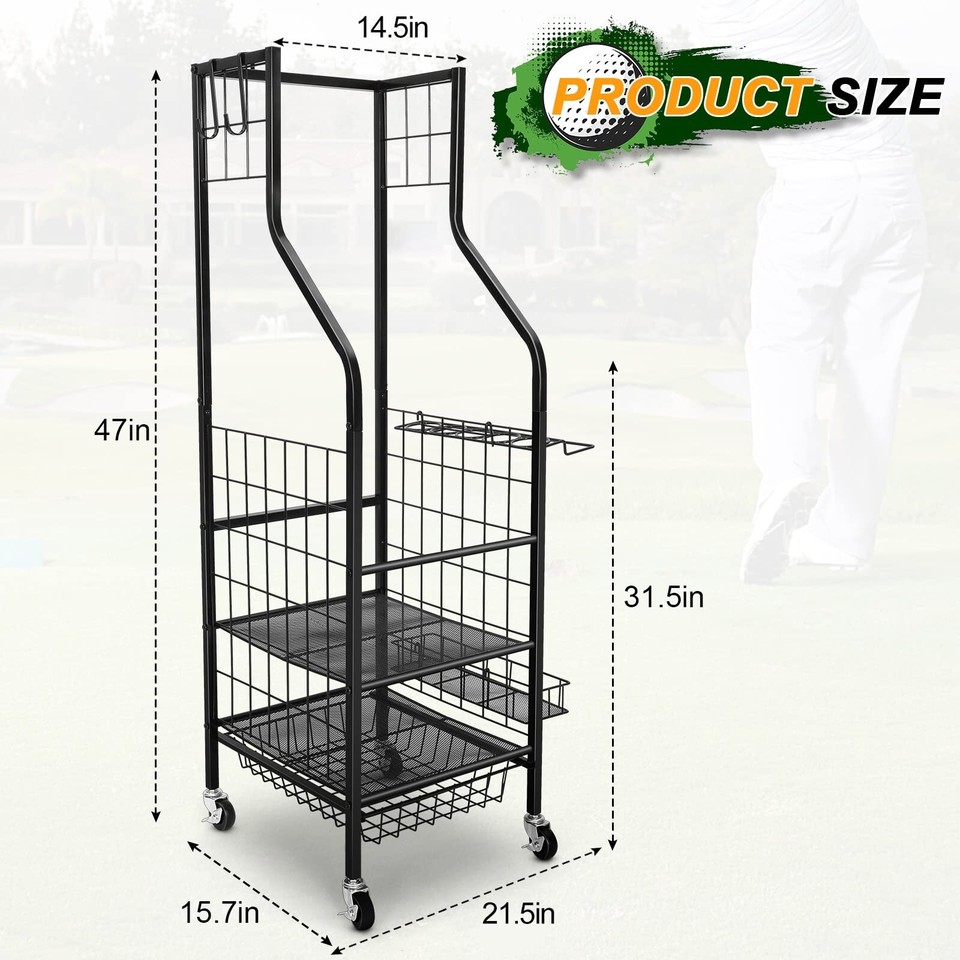 Golf Bags Storage Garage Organizer - Golf Bag Stand Fit Single Golf ...