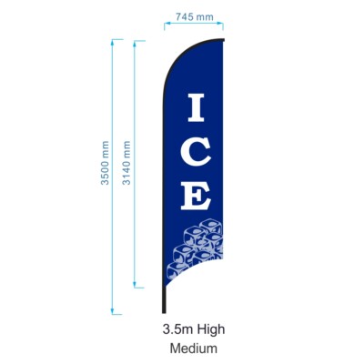 3.5m Ice Flag Kit / Ice Advertising Sign Flag Banner Kit- Ship Today ...
