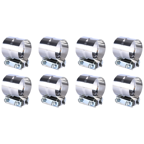 8Pcs 3" Stainless Exhaust Band Clamp Step Clamps for Catback Muffler ...