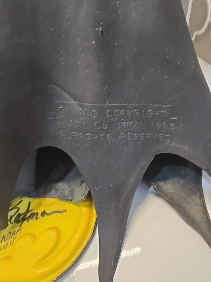 Vintage Batman 1989 Cowl Mask DC Heavy rubber costume Michael Keaton ...