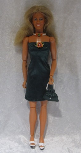 Made to fit BIONIC WOMAN dolls #43 Handmade Clothes, Dress, Necklace ...