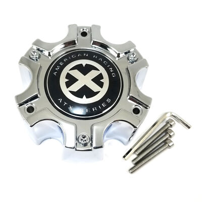 ATX Chrome Center Cap 5-1/2"OD Bolt-On Closed-End for 6Lug AX188 Ledge ...