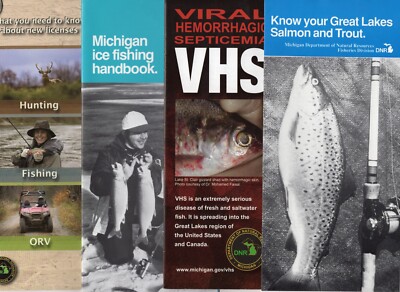 4 X MICHIGAN DNR HUNTING & FISHING GUIDES & INFORMATION #2 - MICHIGAN ...