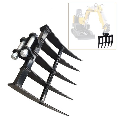 Mini Excavator Rake Attachments Tool Black, Wide Backhoe Rake | eBay