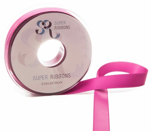 Satin Ribbon Reels Rolls Double Sided Face 20/50 Metre Plain Width 3 ...