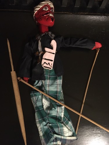 Vintage Wayang Doll Indonesian Wood Puppet Golek Asian Javanese Dance ...