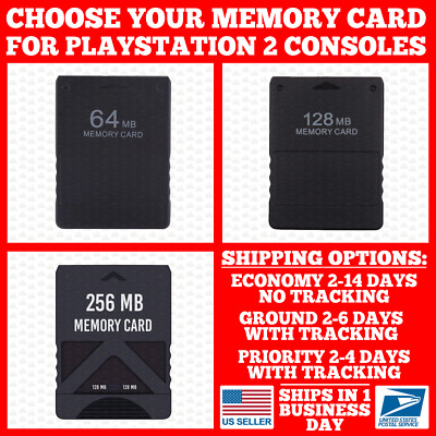 64MB/128MB/256MB Memory Card for PS2 PlayStation 2/Slim/Fat 64/128/256 ...
