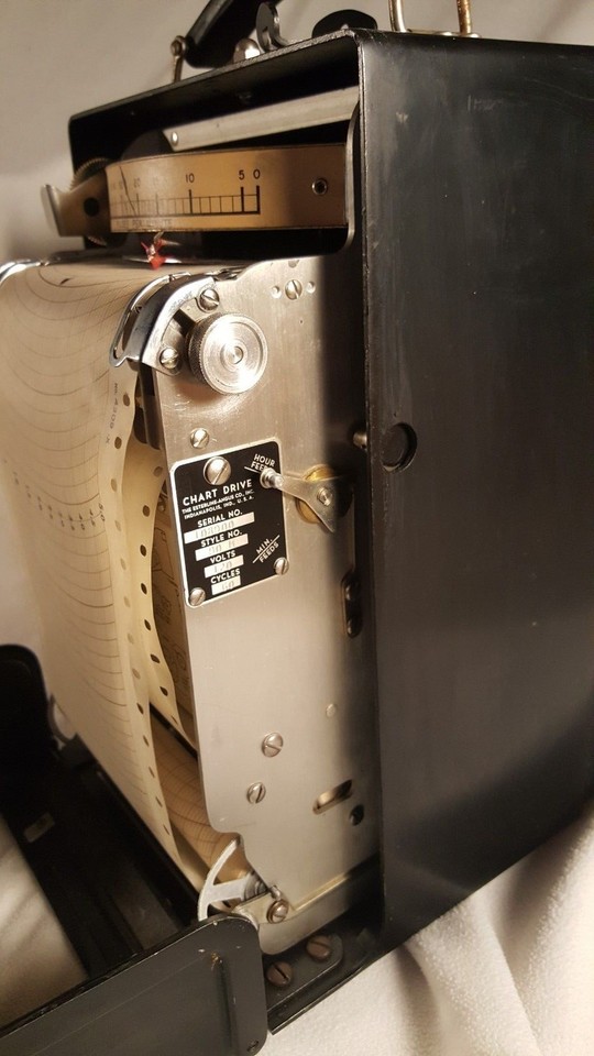 Esterline Angus AW Vintage Graphic Recorder DC Ammeter 0-400 Great ...