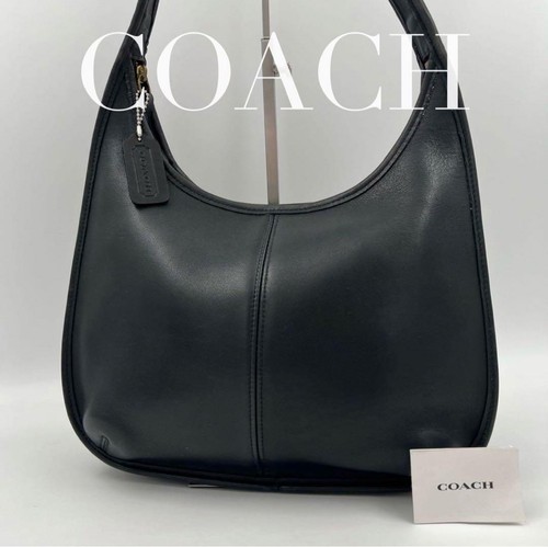 Vintage Coach 9025 Shoulder Bag Ergo Black Leather | eBay