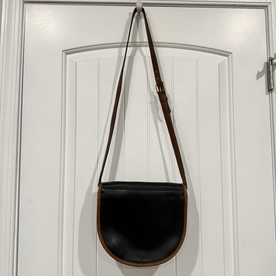 Old Coach Riding Bag Spectator Shoulder Bag Leather Black Vintage | eBay