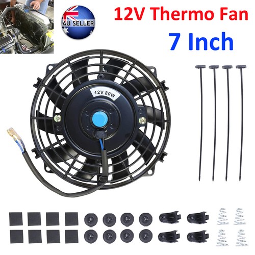 12V 7" Electric Radiator Cooling Fan Assembly Kit Thermo Fan Mount Kit ...