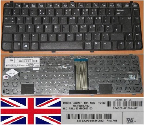 Keyboard QWERTY UK HP 6530s NSK-H5R0U 9J.N8682.R0U 491274-031 490267 ...