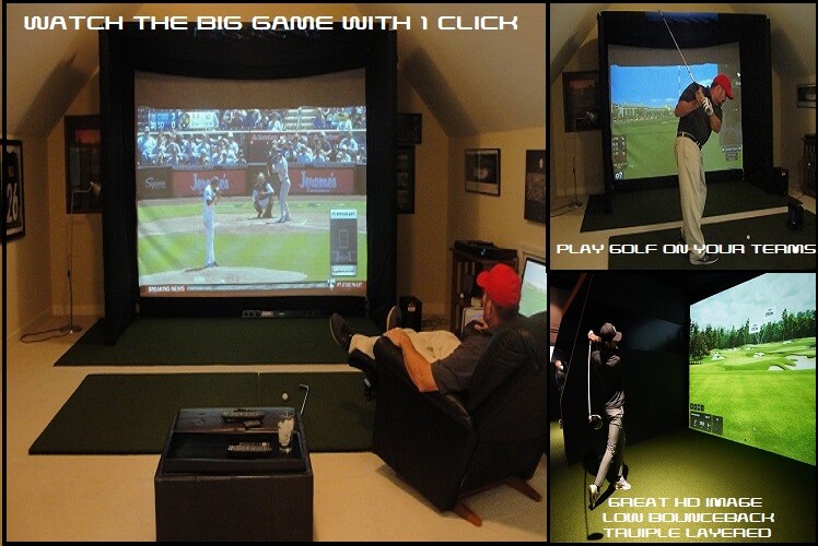 Golf Simulator Cage Pro Series . POLY SPACER SCREEN, 100% COMPETE ...