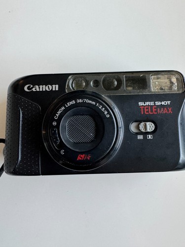 Canon Sure Shot TELEmax Point & Shoot 35mm Film Camera 38/70mm Lens ...