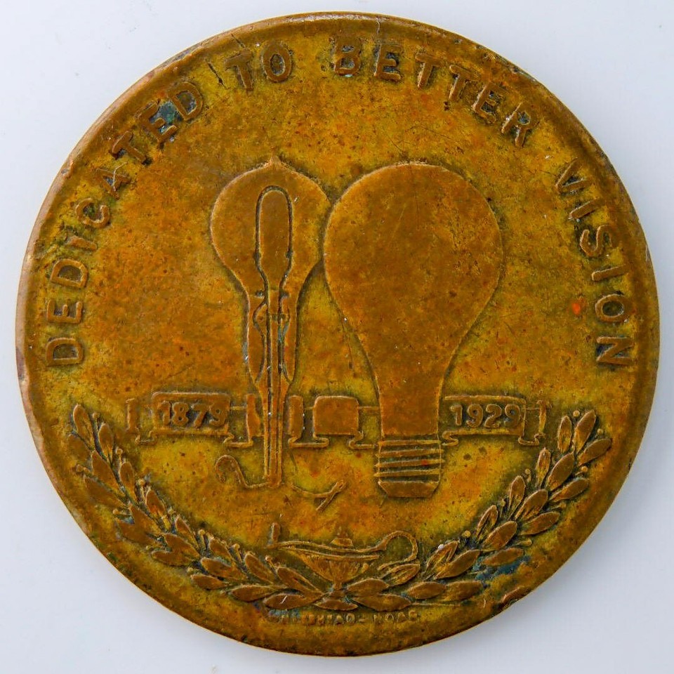 1929 Thomas A. Edison Light’s Golden Jubilee 50th Anniversary Token ...