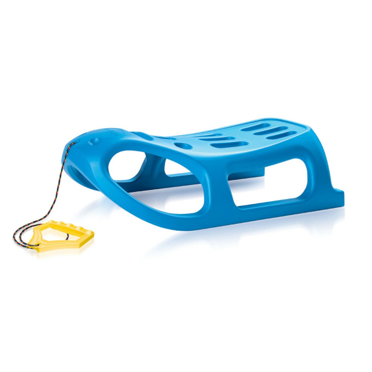 Sledge For Baby Kids Sliding On Sled Down Snow Hill In Winter Stock ...