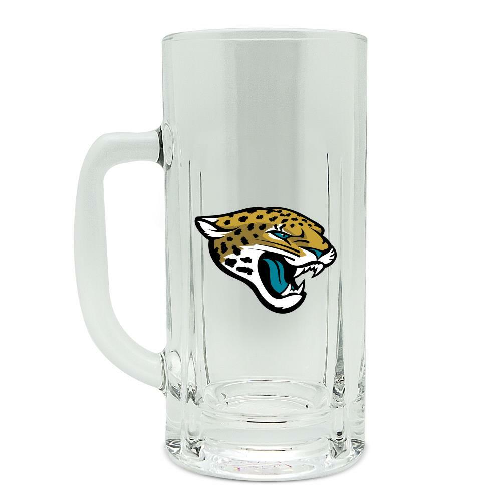 NFL JACKSONVILLE JAGUARS KRAFT DRAFT BEER MUG GLASS WITH HANDLE 20 OZ ...