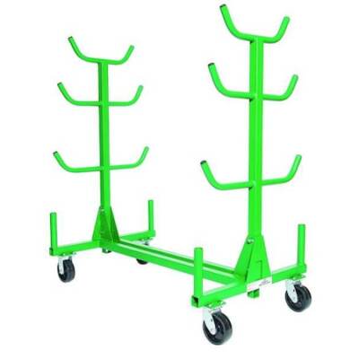 Greenlee 668 Mobile Bar & Pipe Rack, Green, 100 Load Capacity, 4 Levels ...