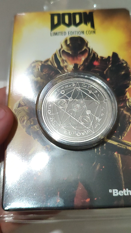 Doom Eternal Limited Edition Coin Official Bethesda Collectible Badge ...