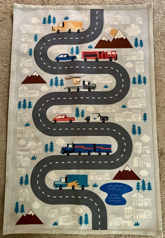PILLOWFORT Kids Cars Trucks Vehicles No Slip Rug | eBay