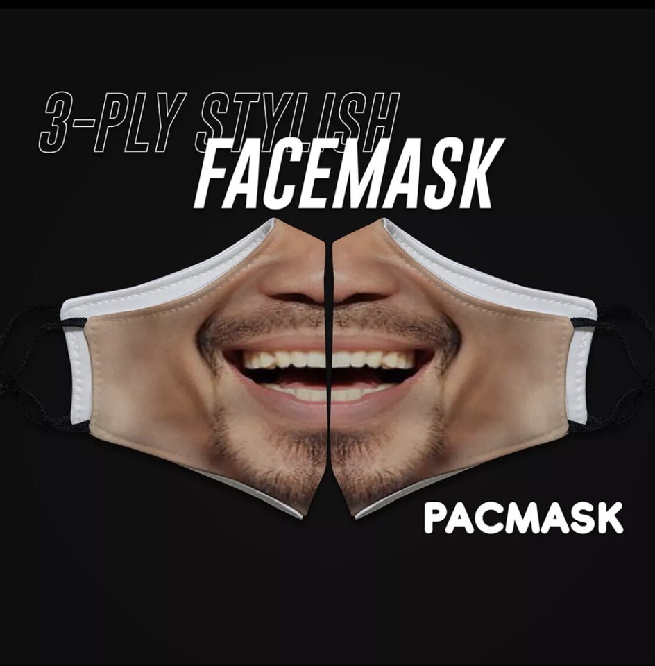 Funny Celebrity Face Mask - Manny Pacquiao Pacman Reusable Face Mask ...