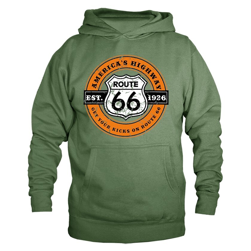 Route 66 America's Highway Graphic Pullover Hoodie | eBay
