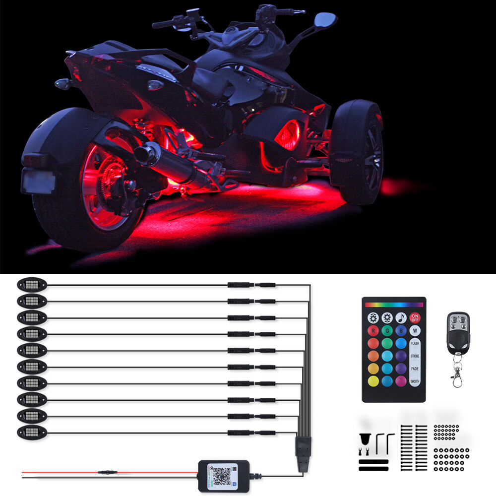 For Can-AM Spyder RT / F3 / RS 10 Pods LED Rock Light Neon Music ...