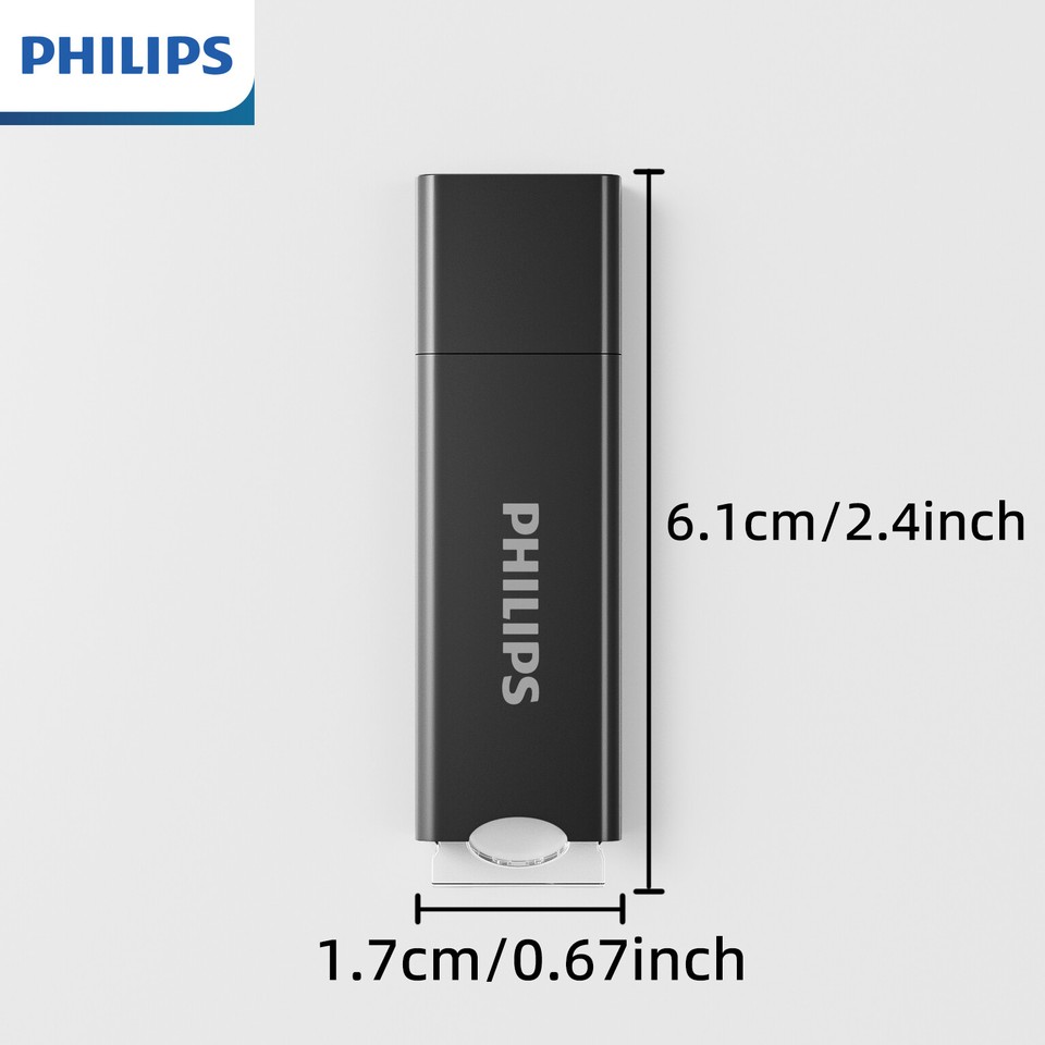 Philips USB 2.0 64GB Flash Drive High-Speed Data Transfer LED Tail | eBay
