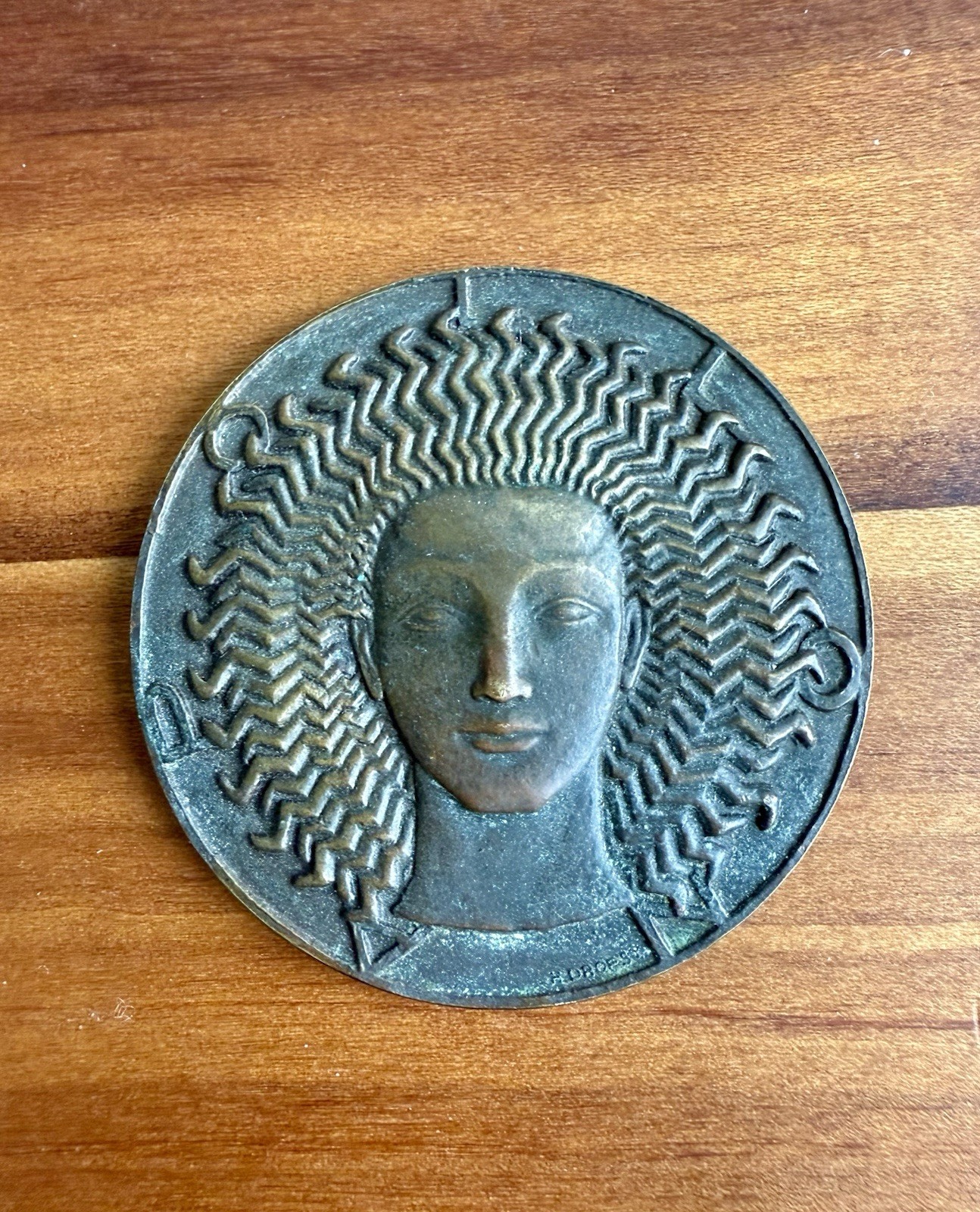 1920’s French Art Deco MCM Bronze Medallion Coin Medal Paul Marcel ...