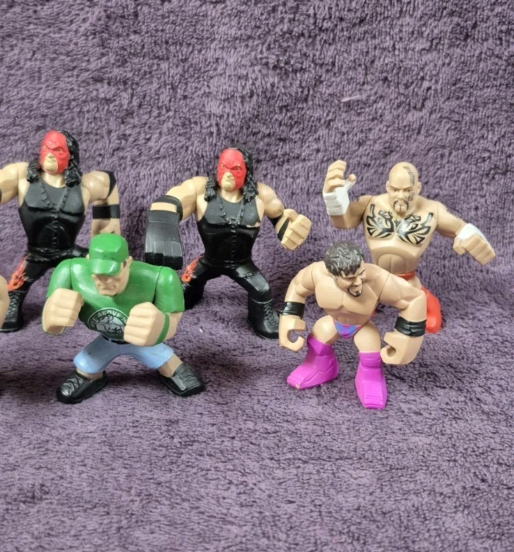 WWE Mini rumblers Figures 7 Lot - Mattel 2012 Wrestlers 2.5" With Dups ...