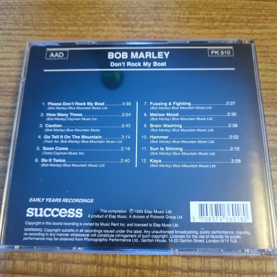 Bob Marley Don't Rock My Boat CD | eBay UK