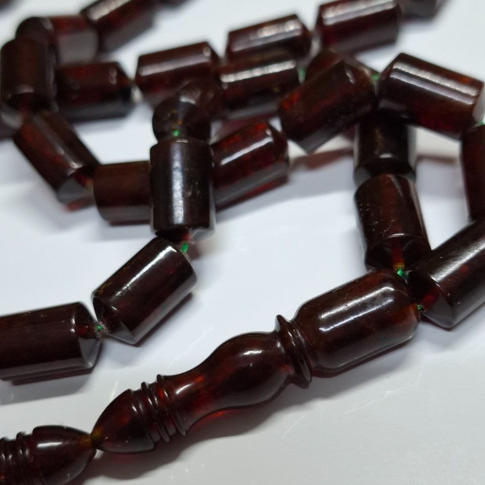 Amber Beads Rosary AMBER ROSARY Misbah Tasbih 33 capsule amber beads ...