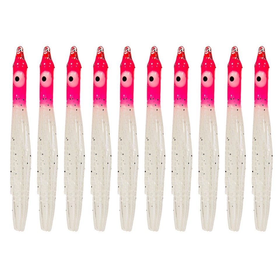 10Pcs Luminous Octopus Skirts Plastic Saltwater Fishing Bait for Tuna ...